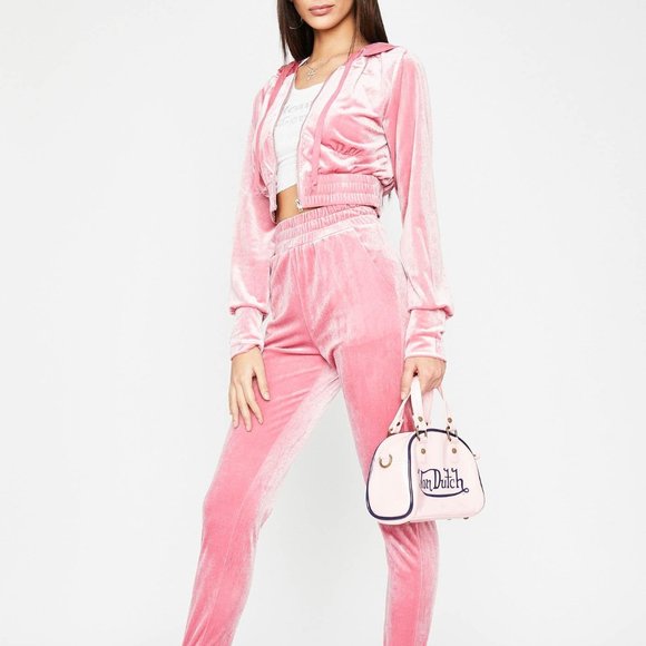 Dolls Kill | Pants & Jumpsuits | Dolls Kill Pink Major Flava Velvet Set ...